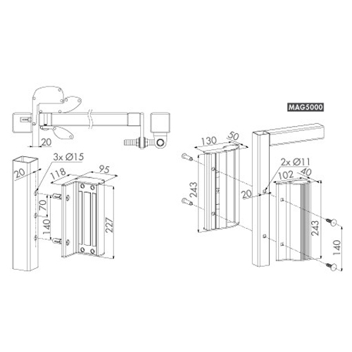Sistem de inchidere pentru porti electrice la pret avantajos MAG 5000 ...